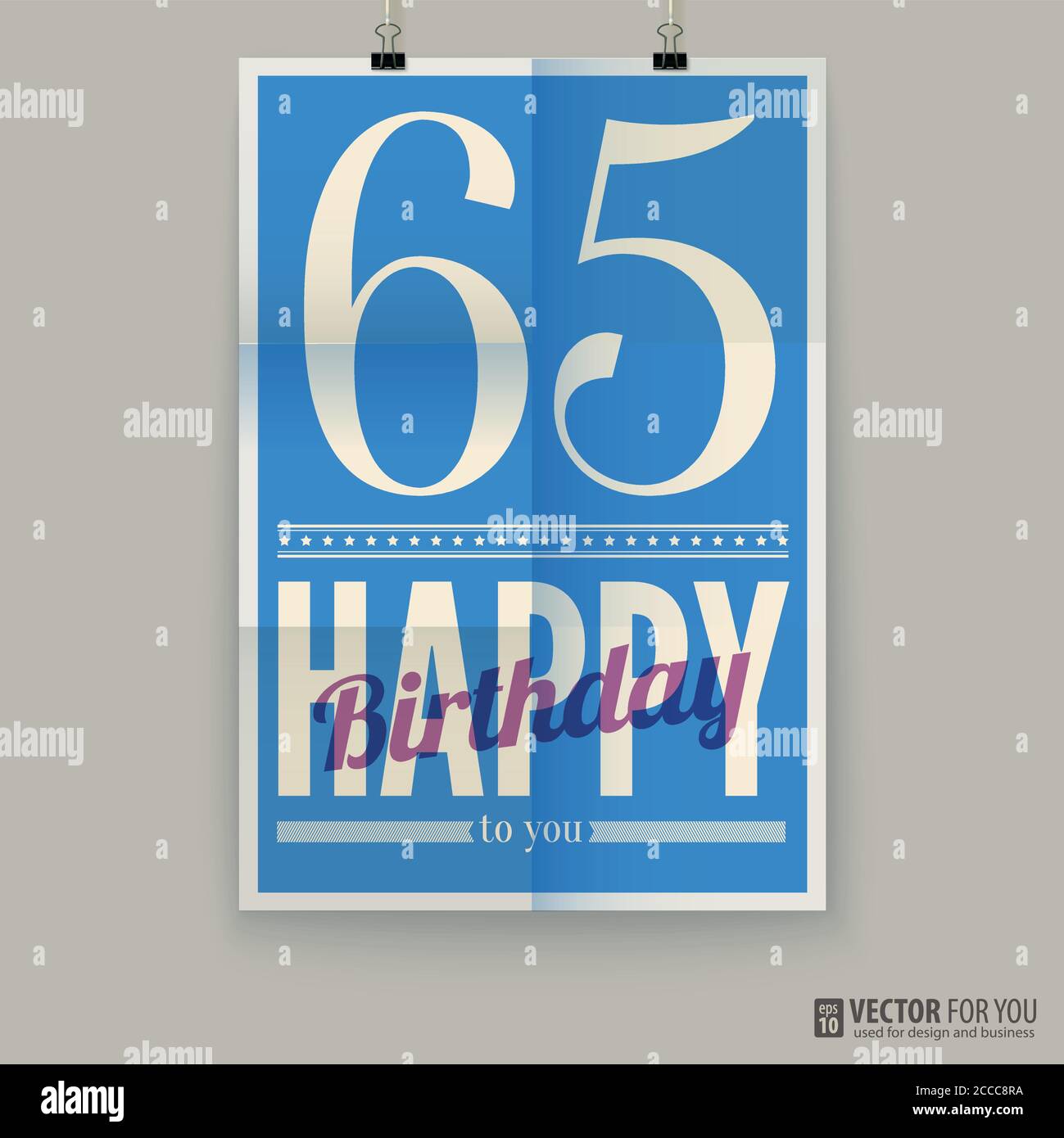 Birthday card number 65 Stock Vector Images - Alamy