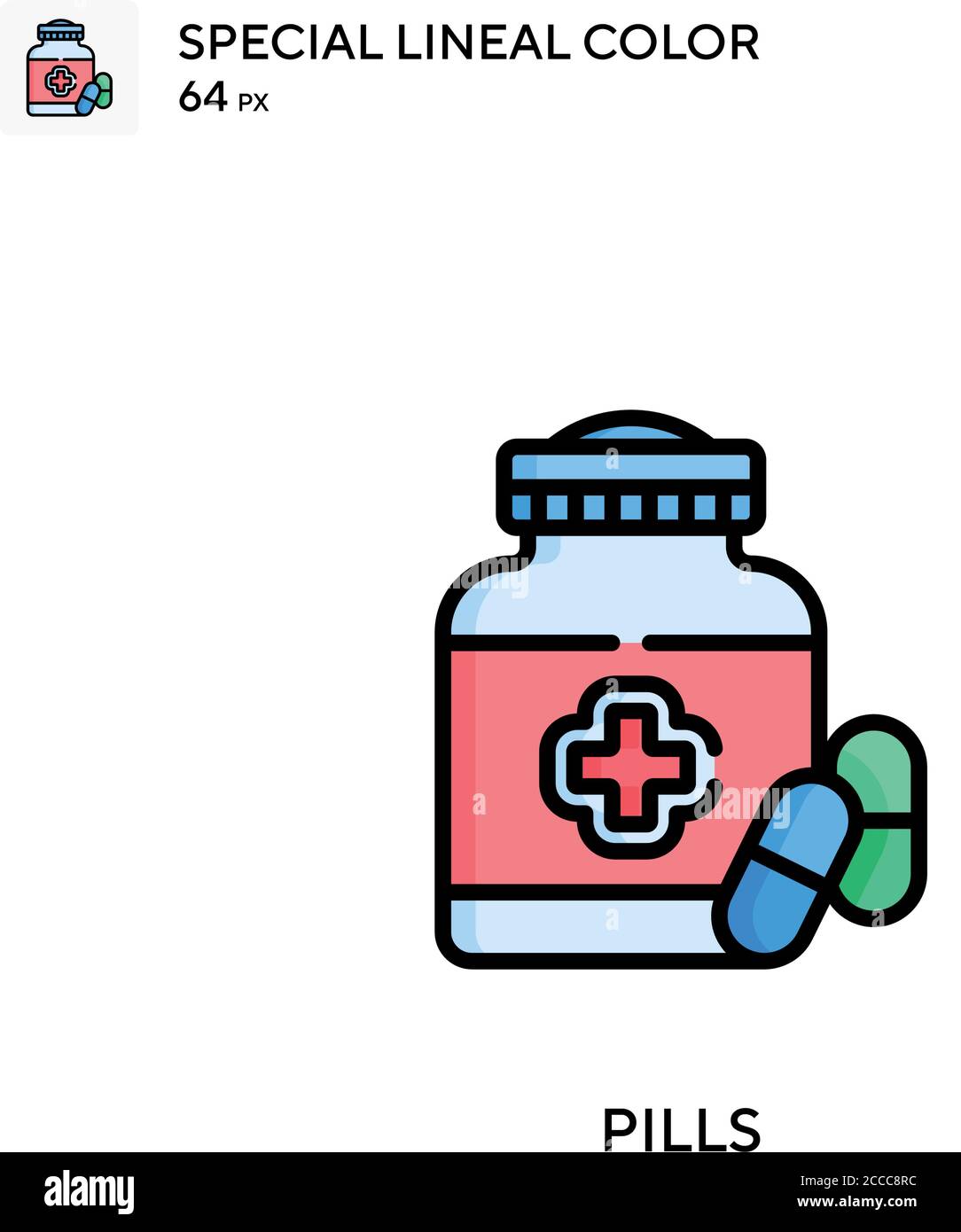 Pills Special lineal color icon. Illustration symbol design template ...