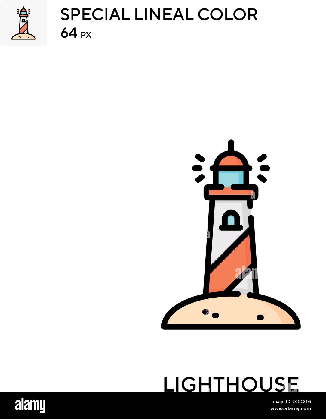 Lighthouse Special lineal color icon. Illustration symbol design ...