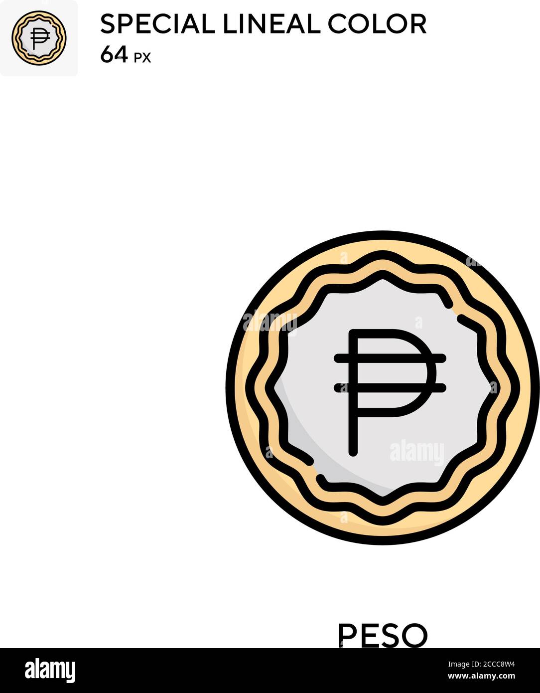 Peso Special lineal color icon. Illustration symbol design template for ...