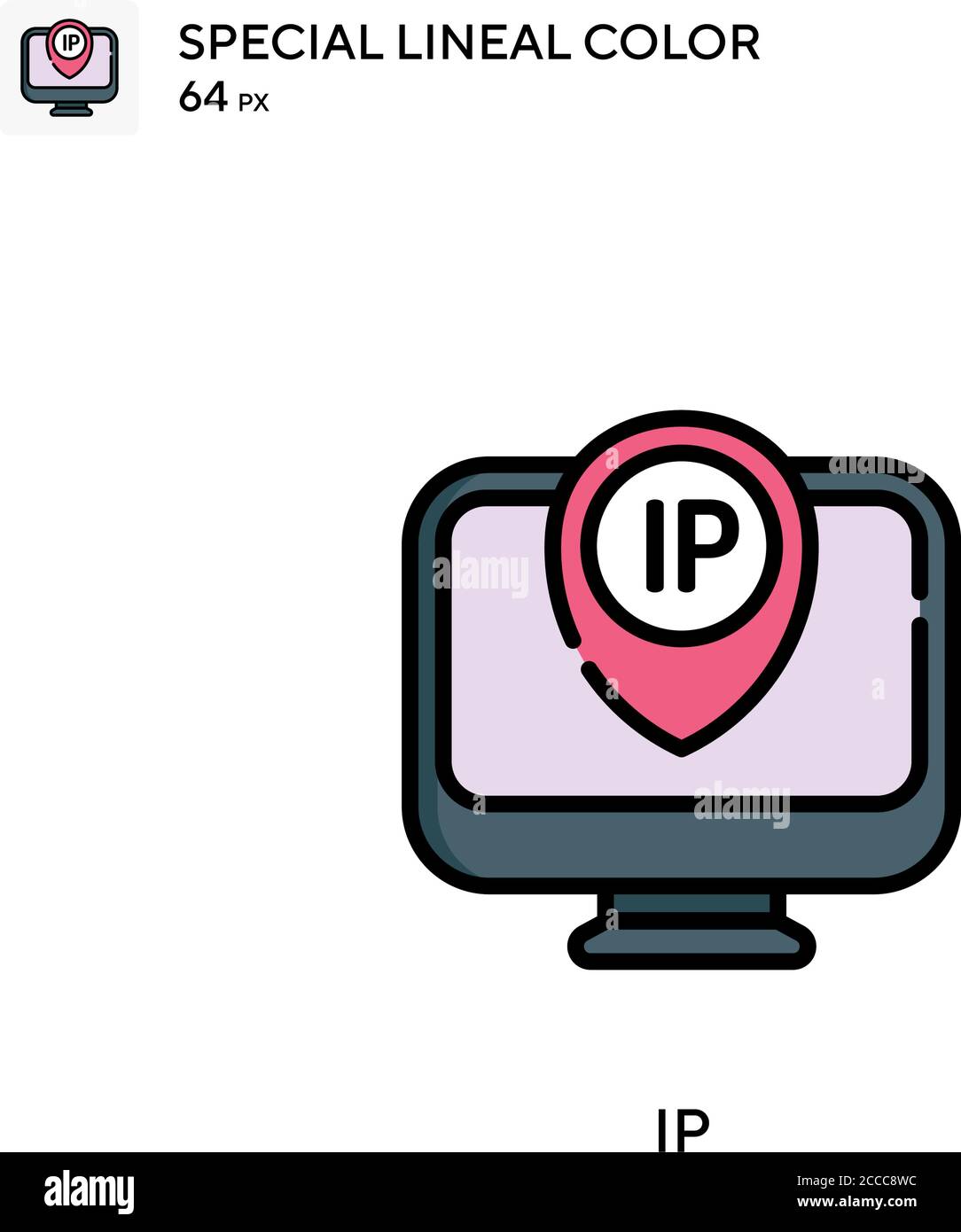 IP Special lineal color icon. Illustration symbol design template for ...