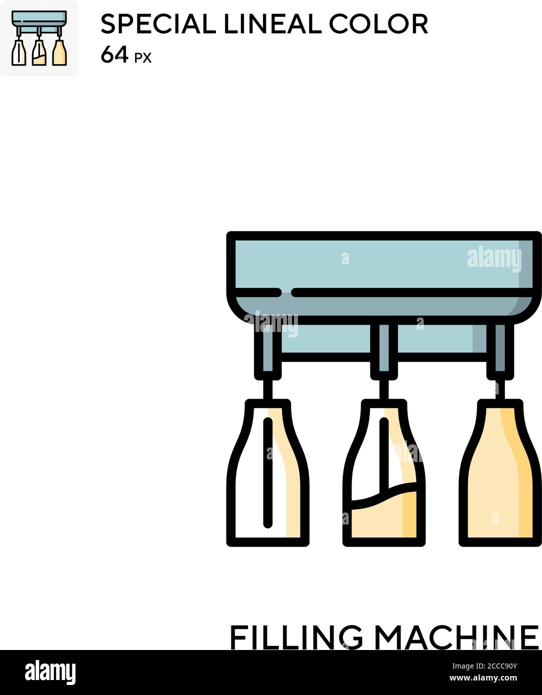 Filling machine Special lineal color icon. Illustration symbol design ...