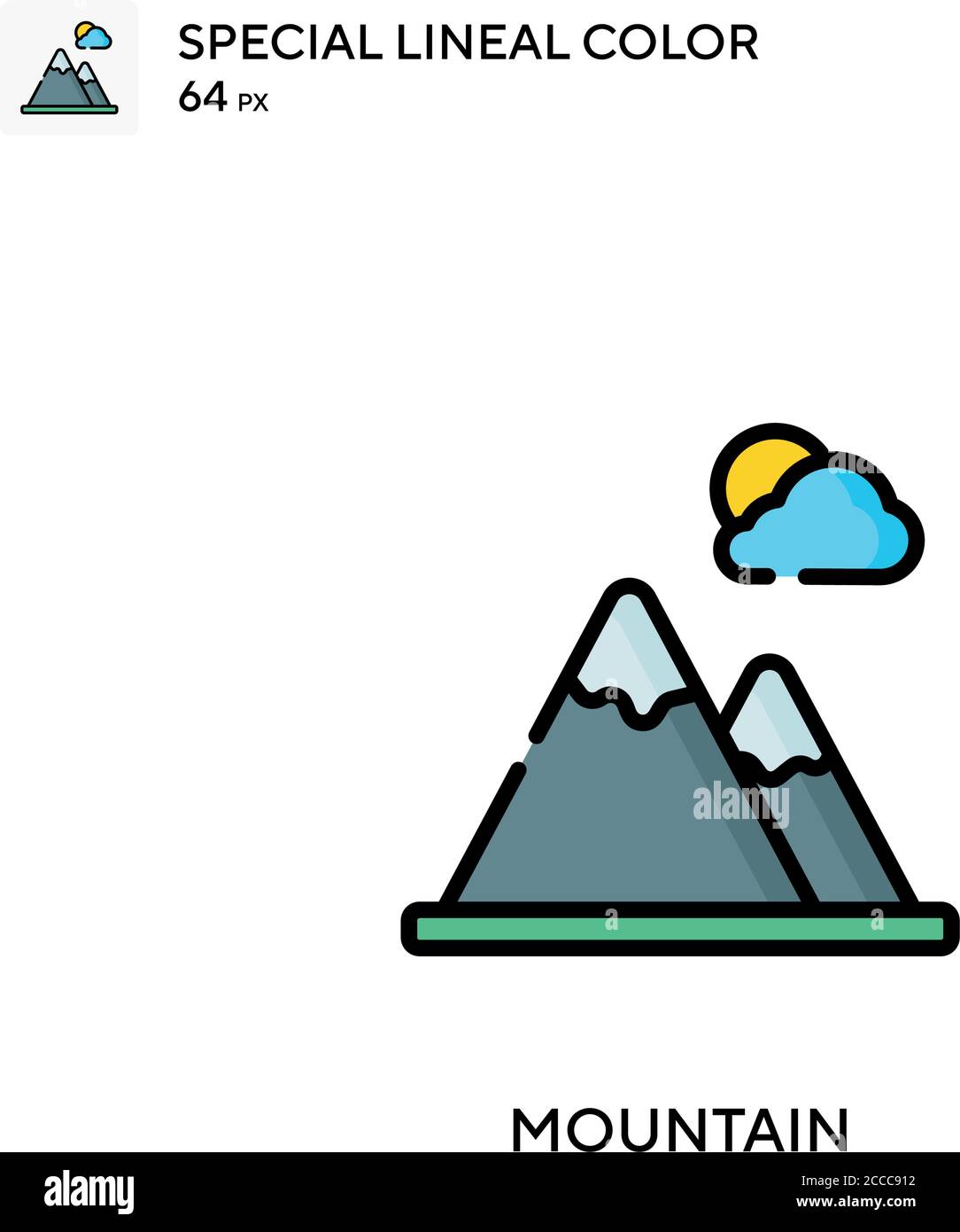 Mountain Special lineal color icon. Illustration symbol design template ...