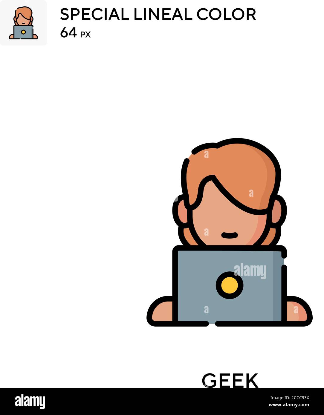 Geek Special lineal color icon. Illustration symbol design template for ...