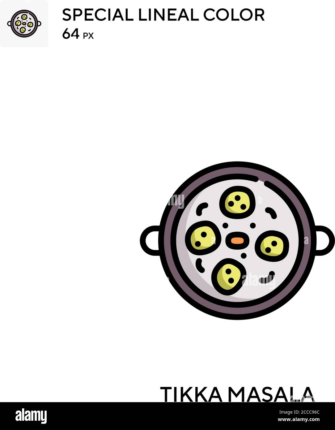 Tikka masala Special lineal color icon. Illustration symbol design ...