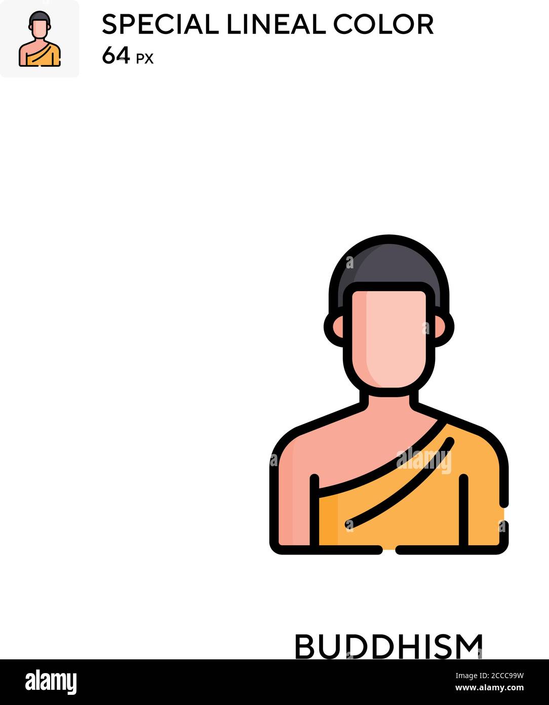 Buddhism Special lineal color icon. Illustration symbol design template ...