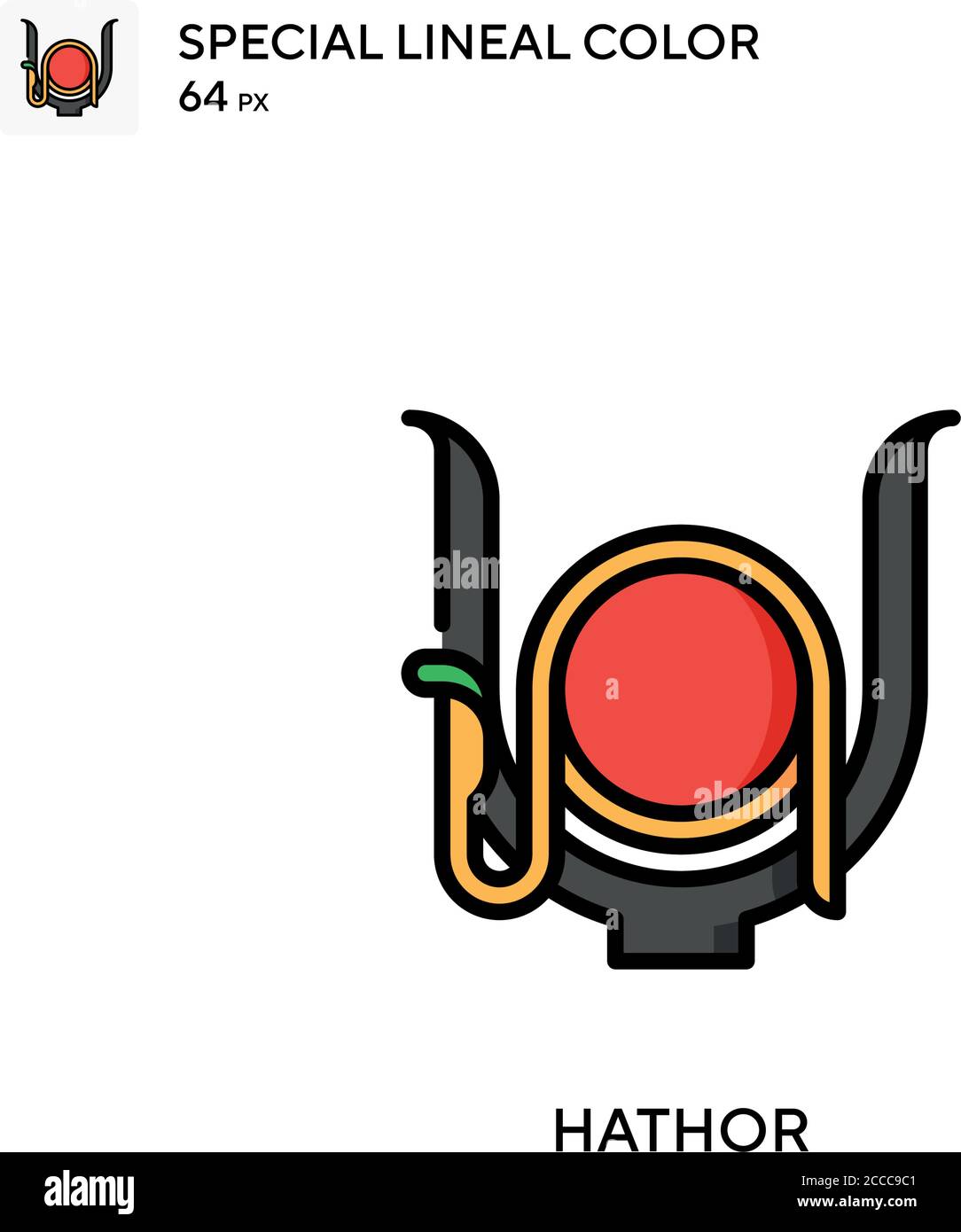 Hathor Special lineal color icon. Illustration symbol design template ...