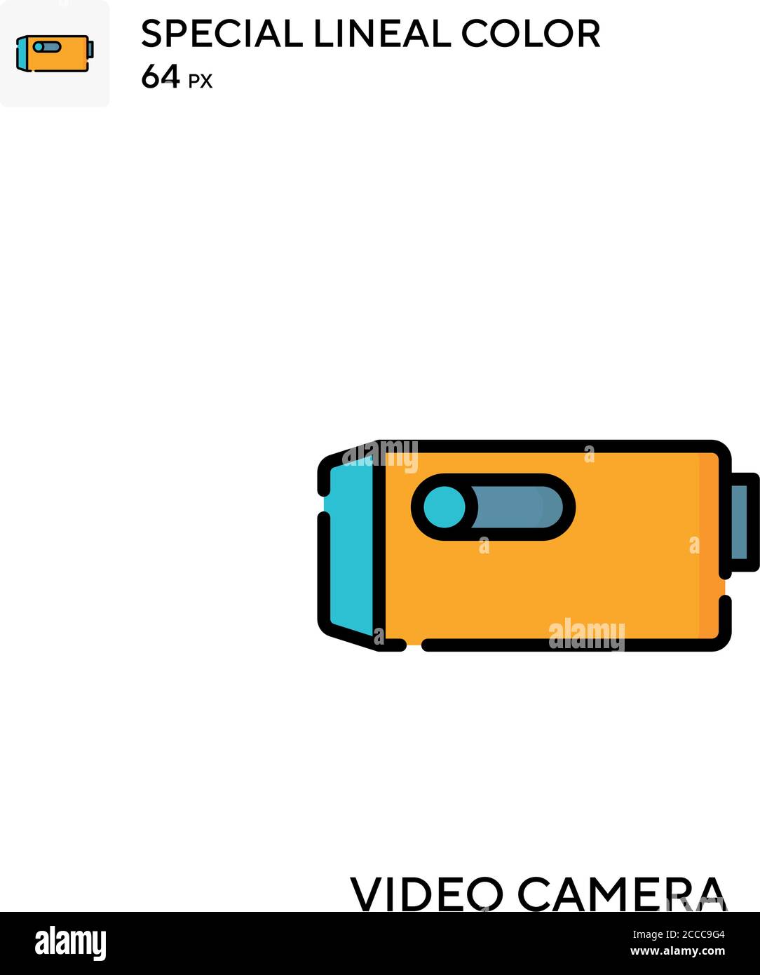 Video camera Special lineal color icon. Illustration symbol design ...