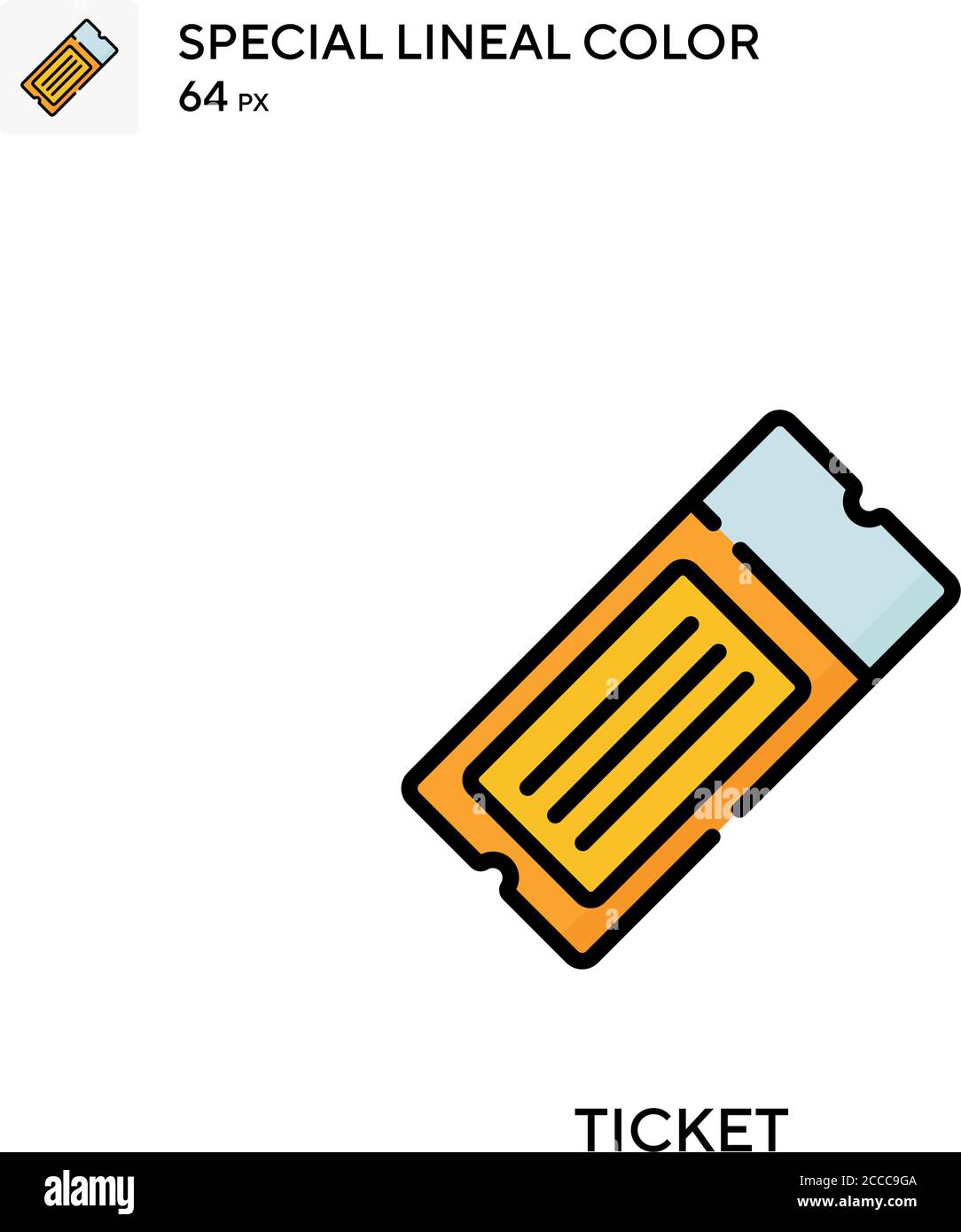 Ticket Special lineal color icon. Illustration symbol design template ...