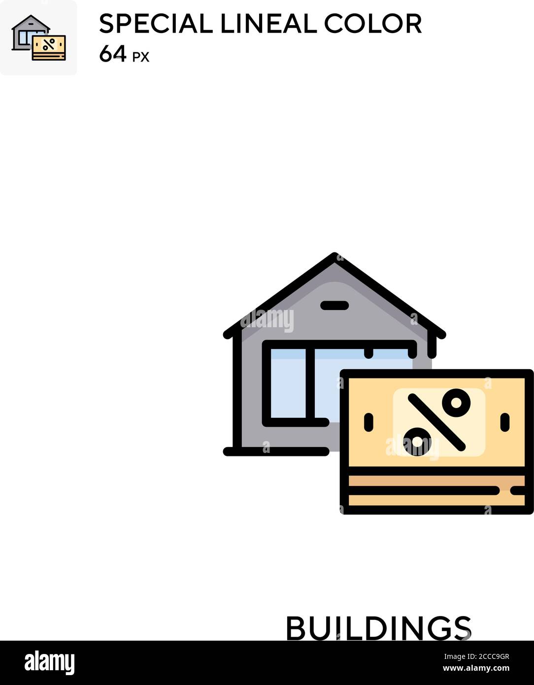 Buildings Special lineal color icon. Illustration symbol design ...