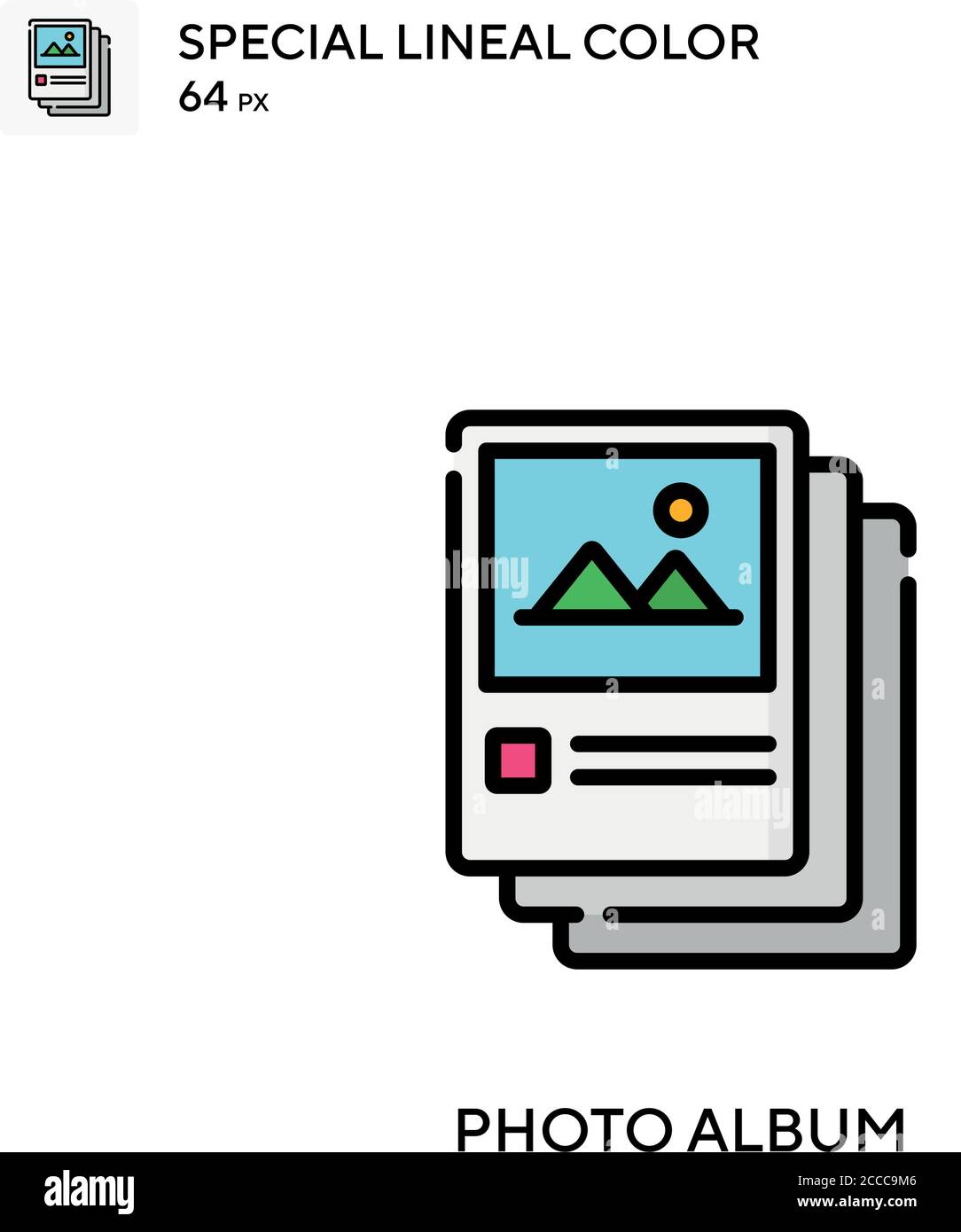 Photo album Special lineal color icon. Illustration symbol design ...