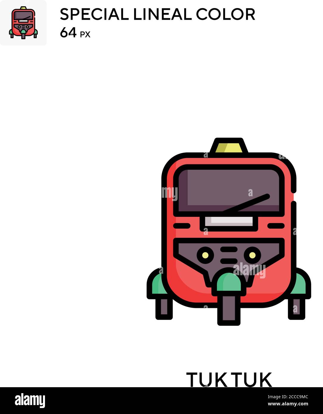 Tuk tuk Special lineal color icon. Illustration symbol design template ...