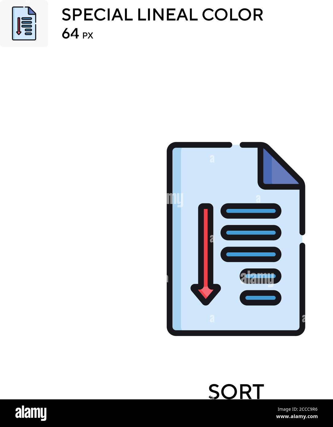 Sort Special lineal color icon. Illustration symbol design template for ...
