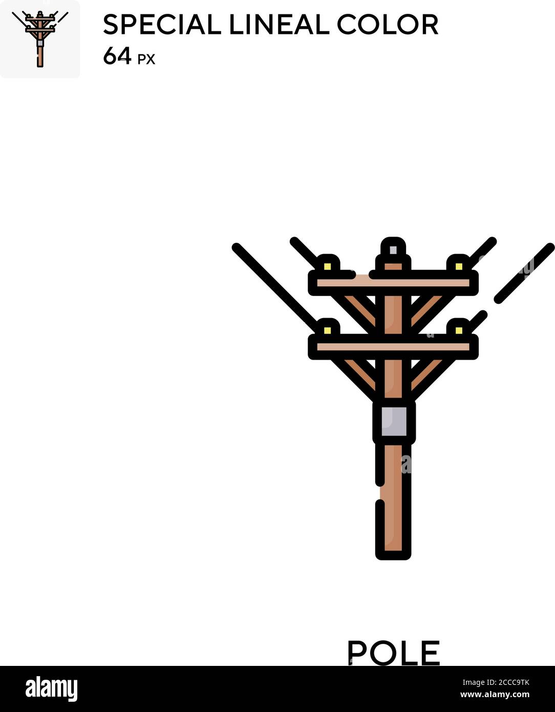 Pole Special lineal color icon. Illustration symbol design template for ...