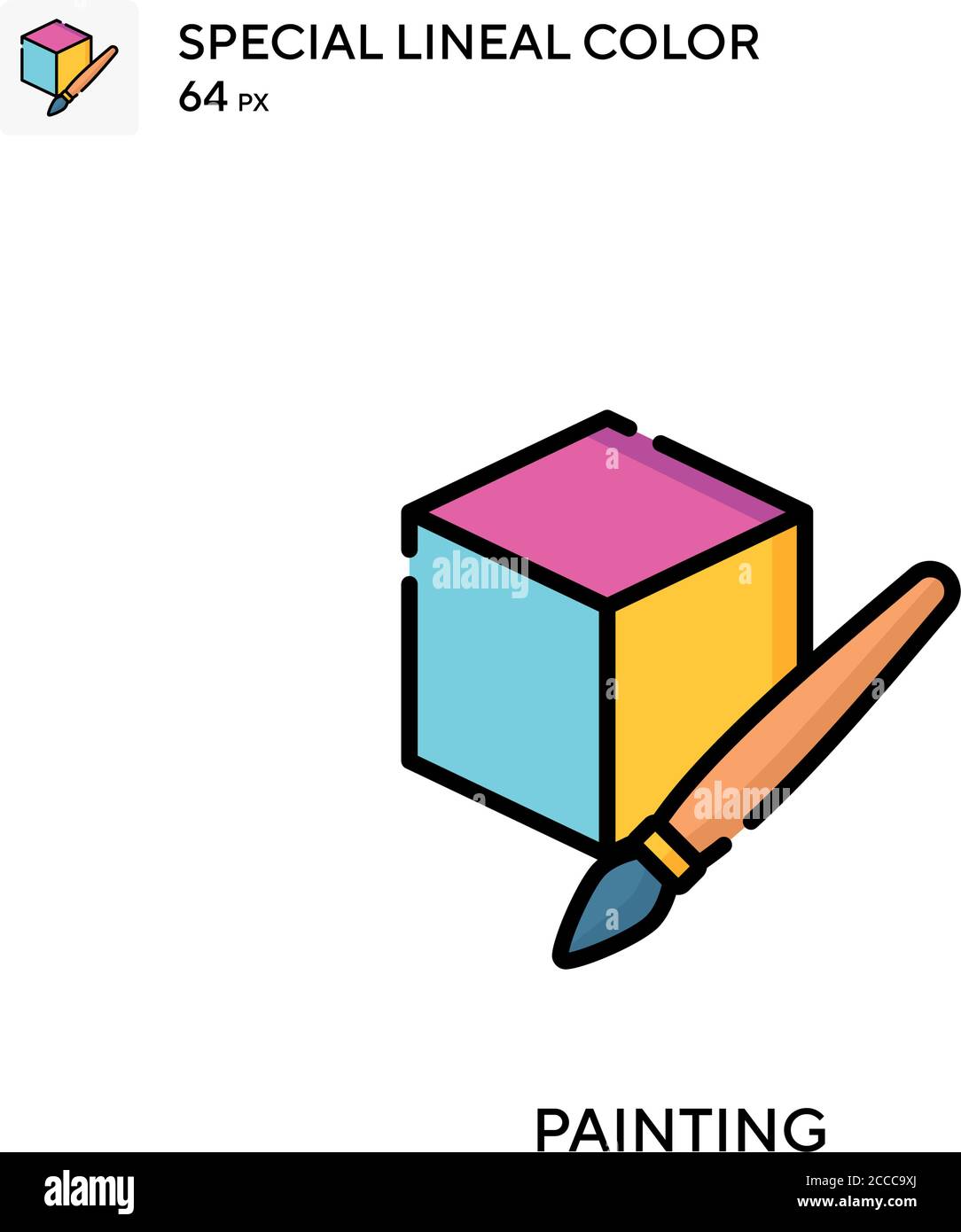 Painting Special lineal color icon. Illustration symbol design template ...