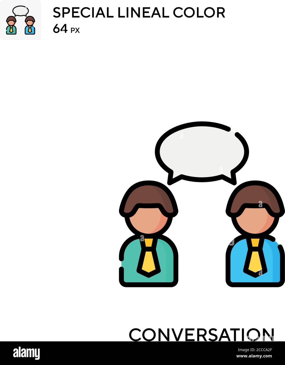 Conversation Special lineal color icon. Illustration symbol design ...