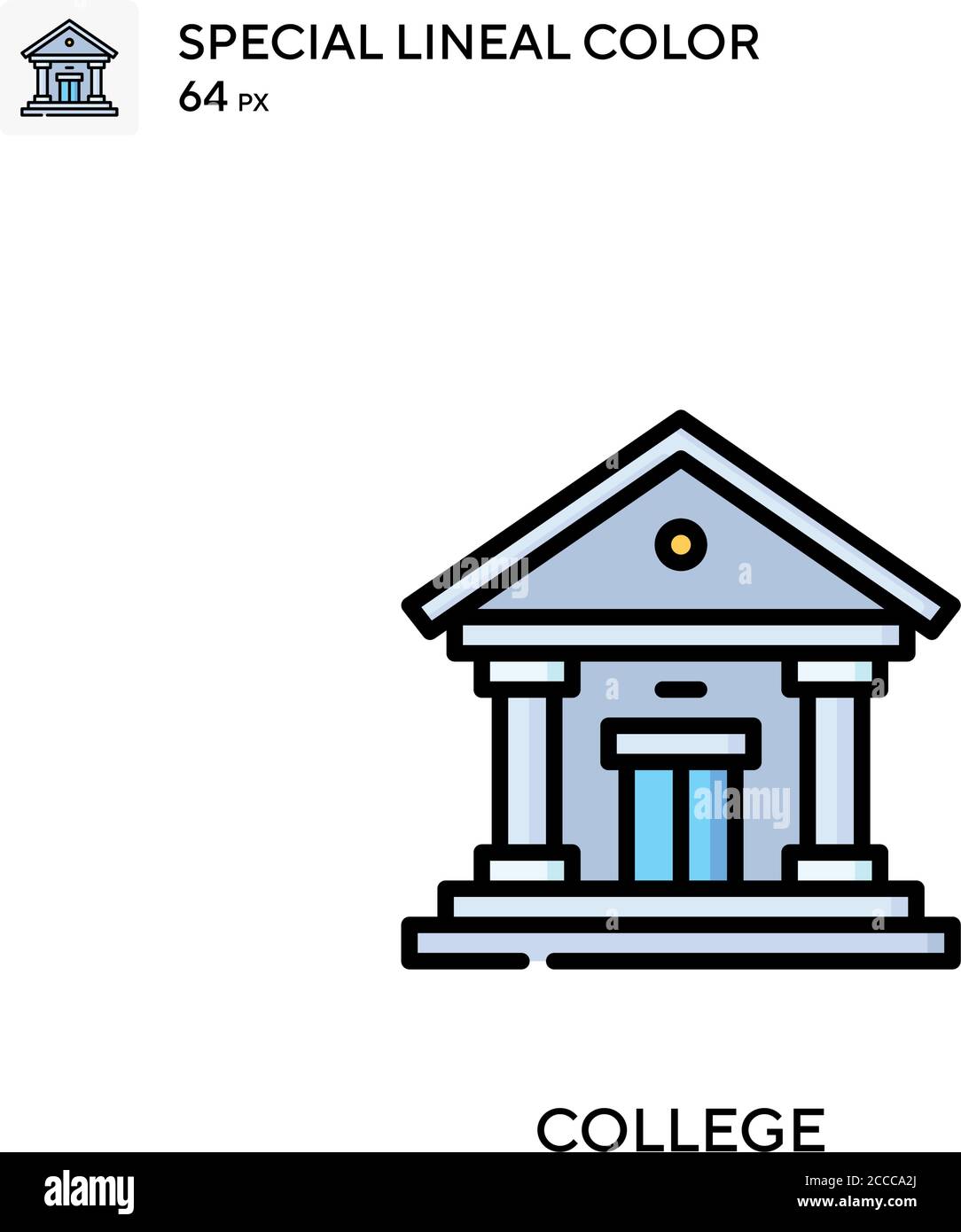 College Special lineal color icon. Illustration symbol design template ...