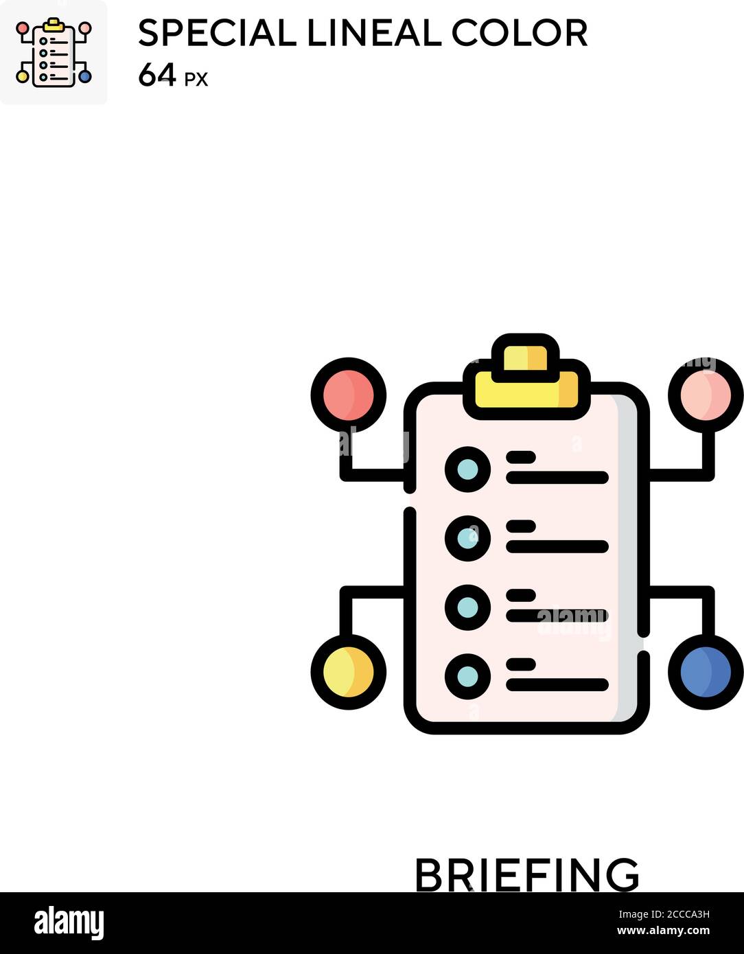 Briefing Special lineal color icon. Illustration symbol design template ...