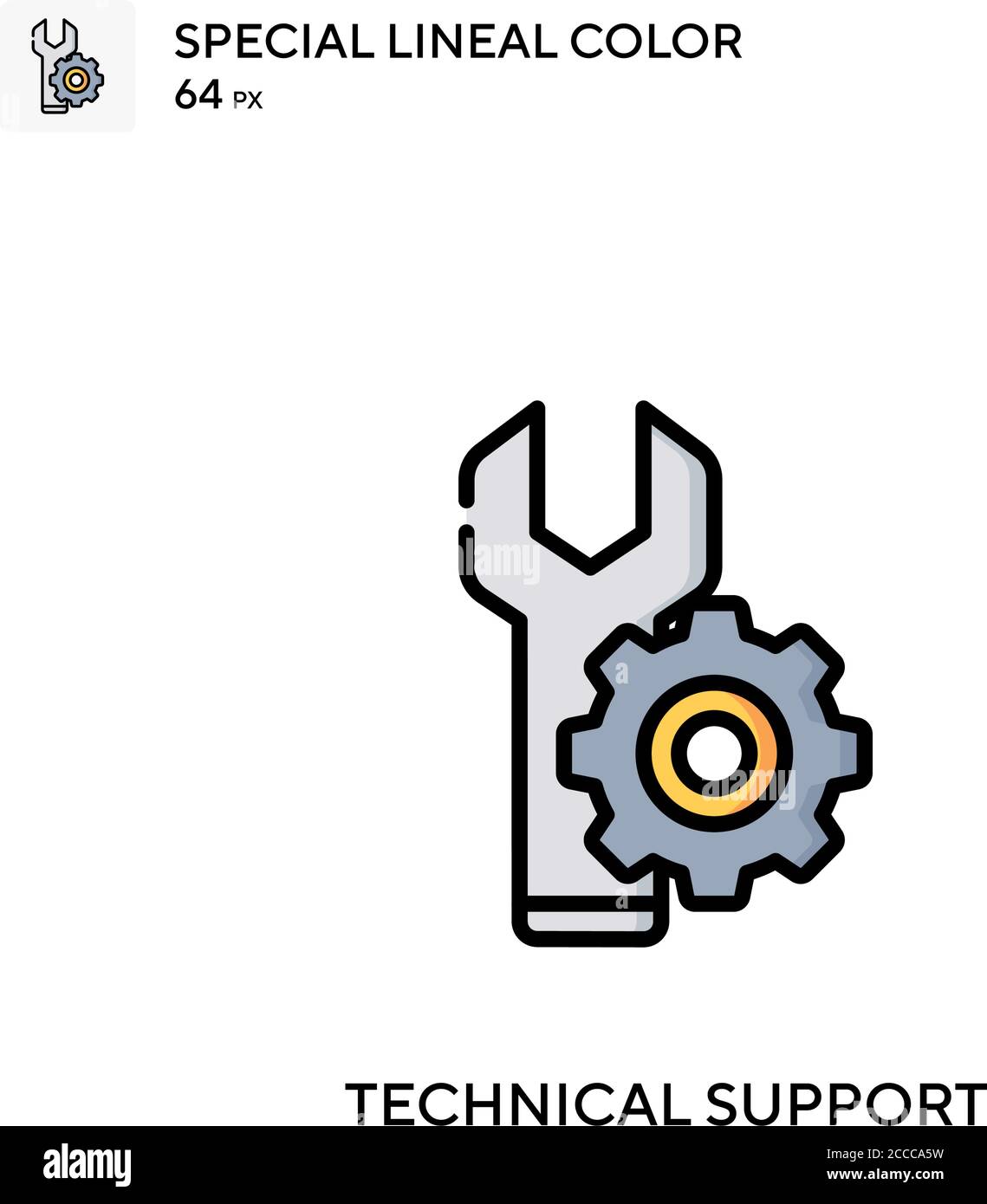 Technical Support Special lineal color icon. Illustration symbol design ...