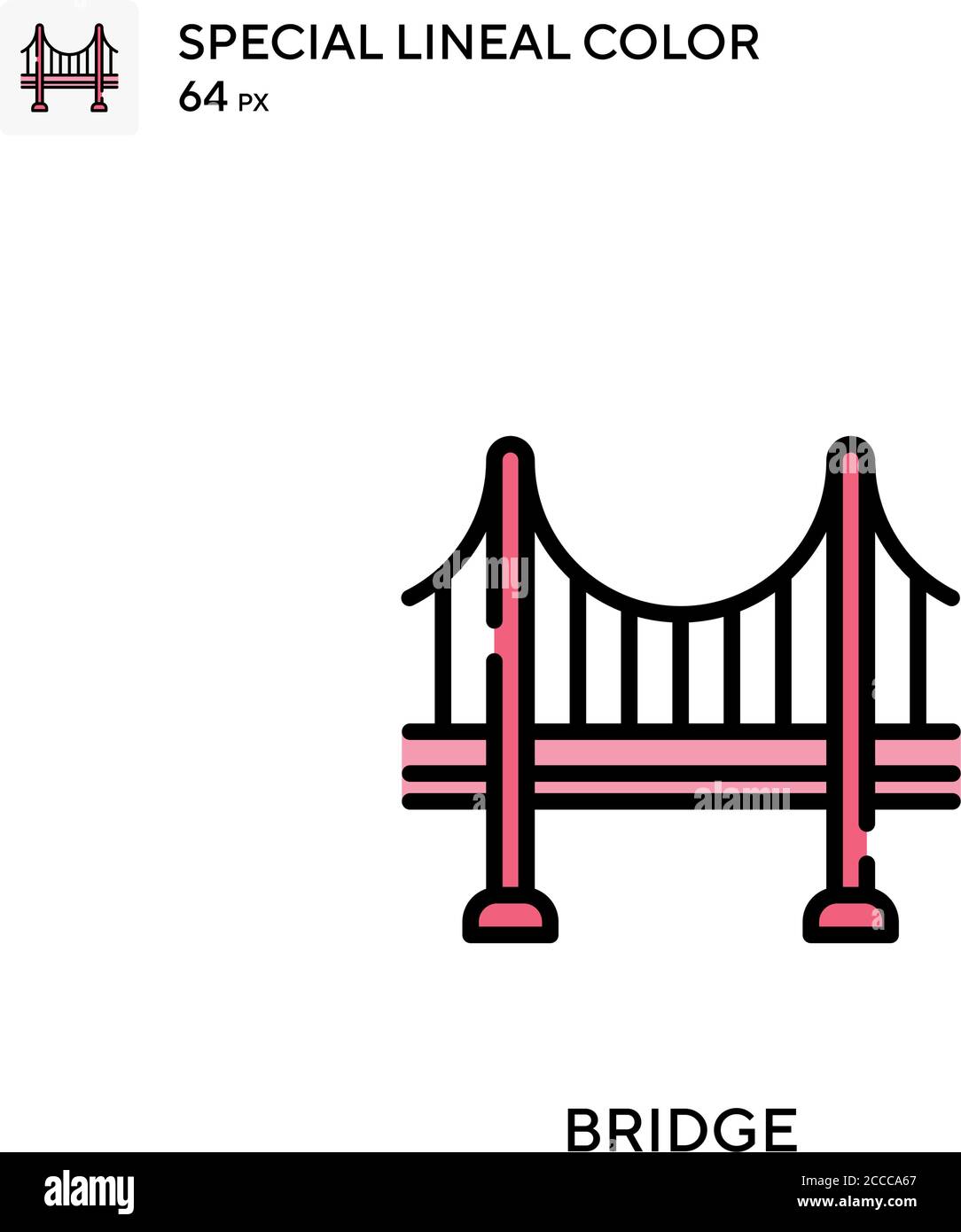 Bridge Special lineal color icon. Illustration symbol design template ...