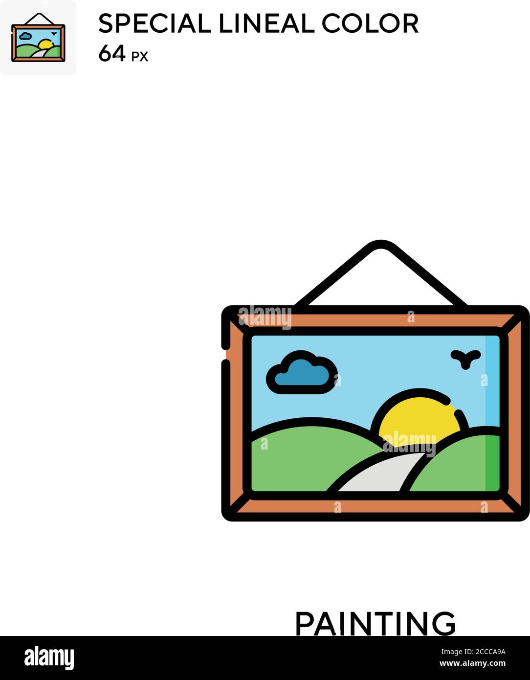 Painting Special lineal color icon. Illustration symbol design template ...