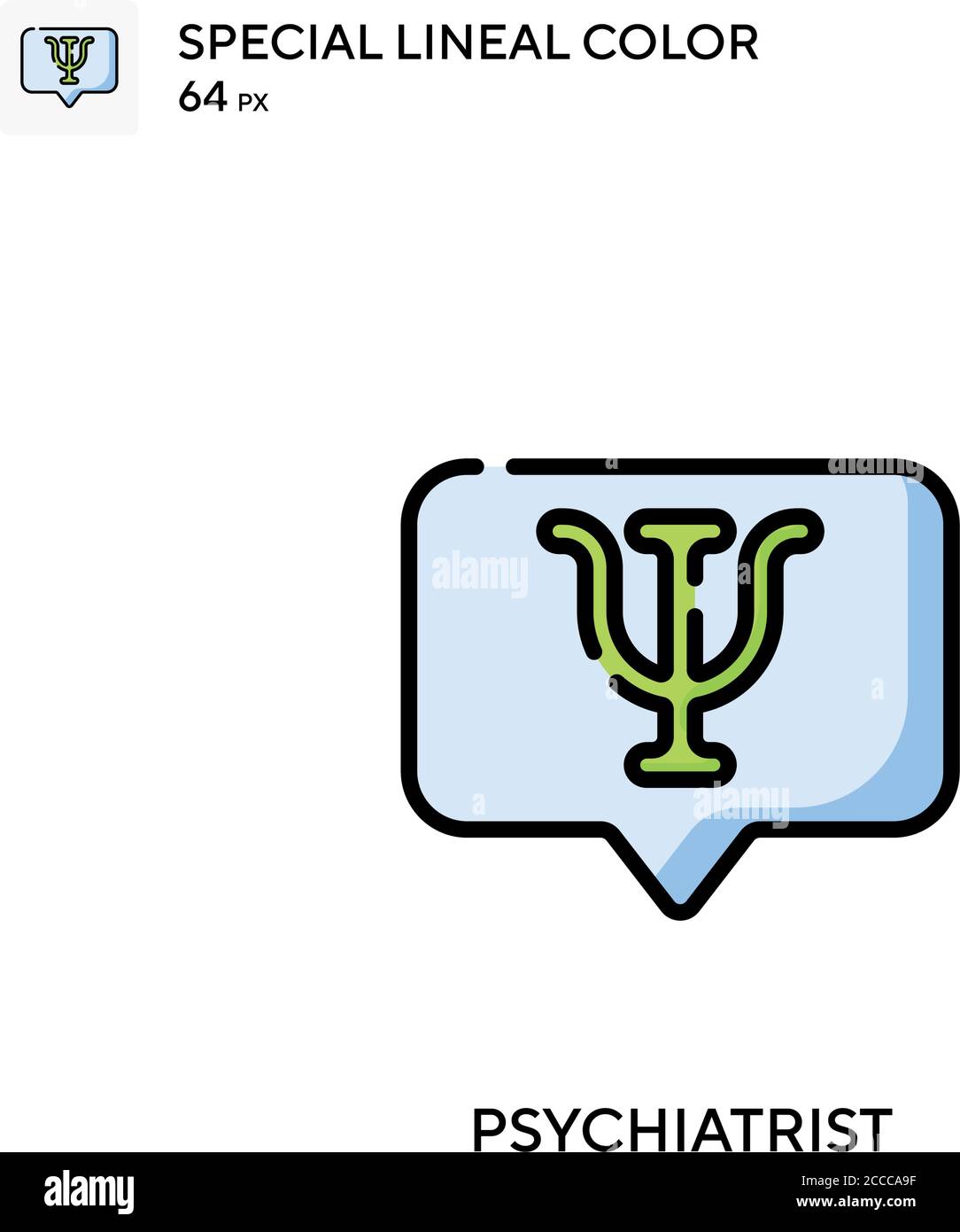 Psychiatrist Special lineal color icon. Illustration symbol design ...