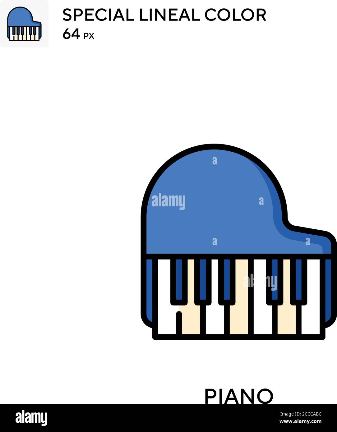Piano Special lineal color icon. Illustration symbol design template ...