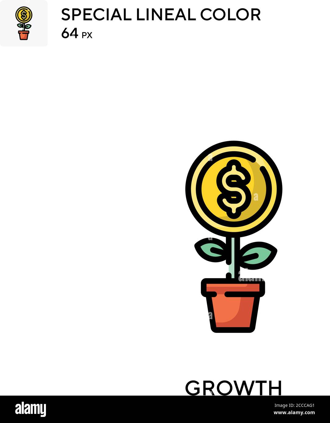 Growth Special lineal color icon. Illustration symbol design template ...