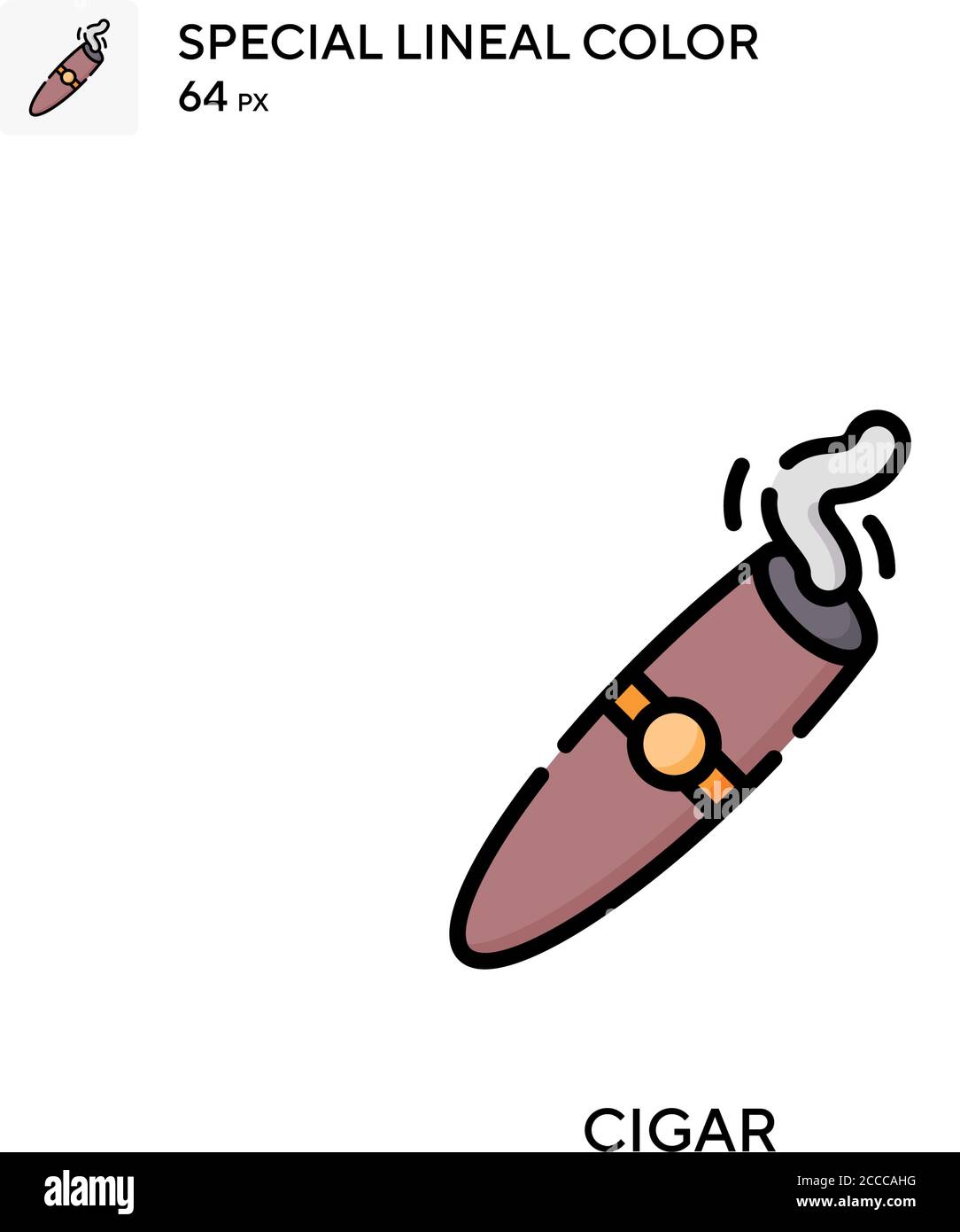 Cigar Special lineal color icon. Illustration symbol design template ...