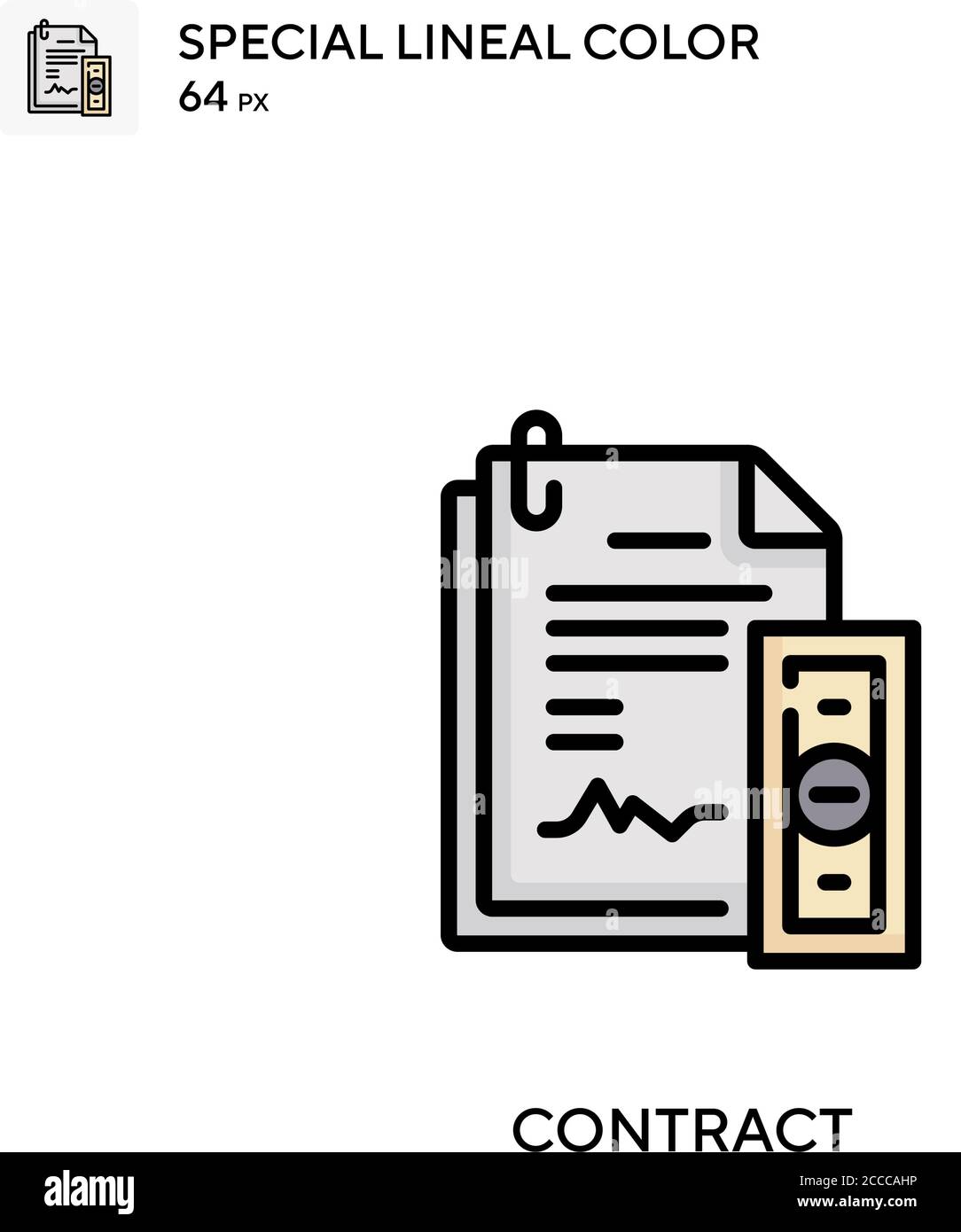 Contract Special lineal color icon. Illustration symbol design template ...