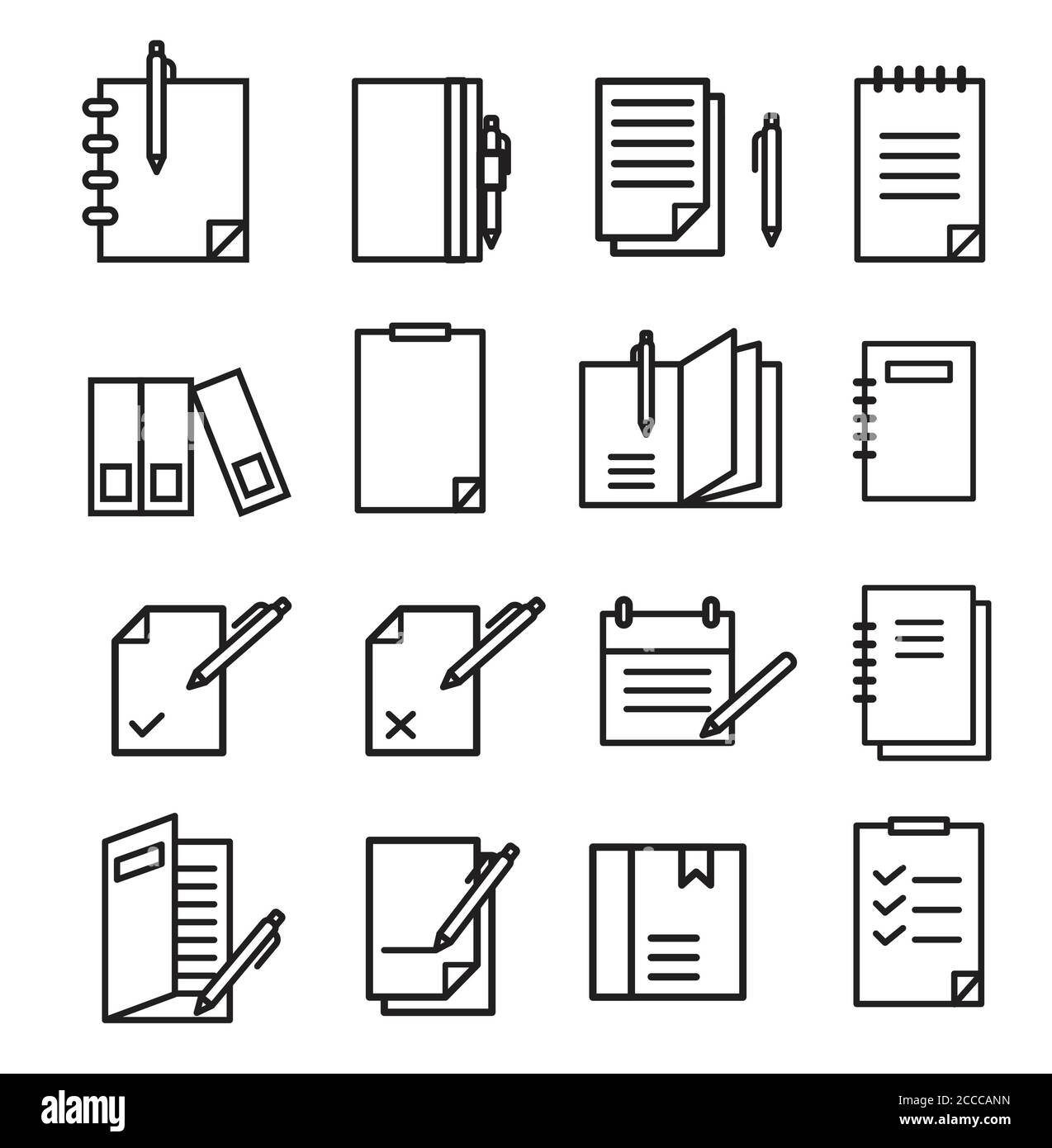 Notebook Icon set Vector Symbol Note. Vector design elements Stock ...