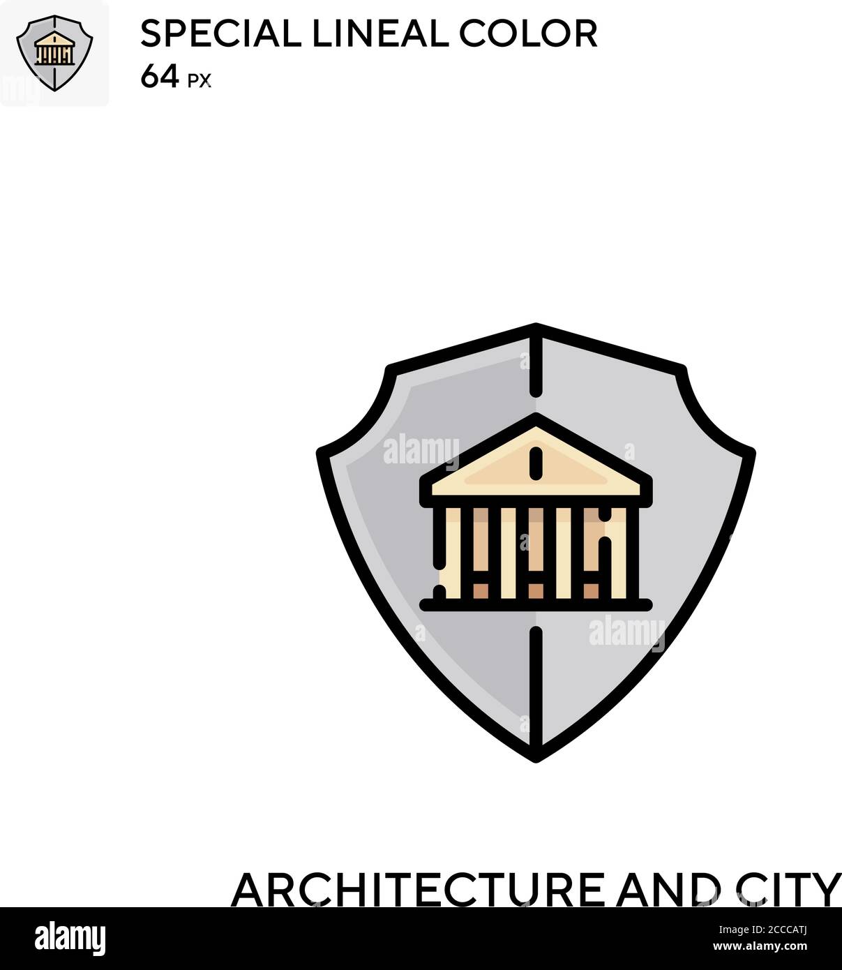Architecture and city Special lineal color icon. Illustration symbol ...