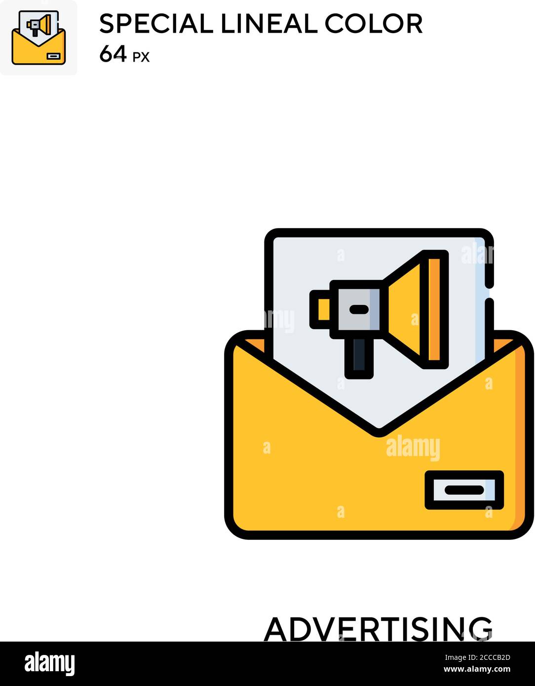 Advertising Special lineal color icon. Illustration symbol design template for web mobile UI ...