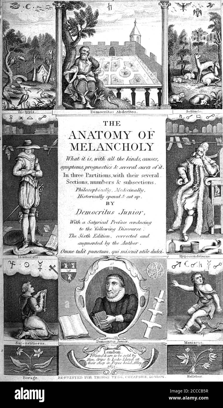 Robert burton the anatomy of melancholy hi-res stock photography and ...