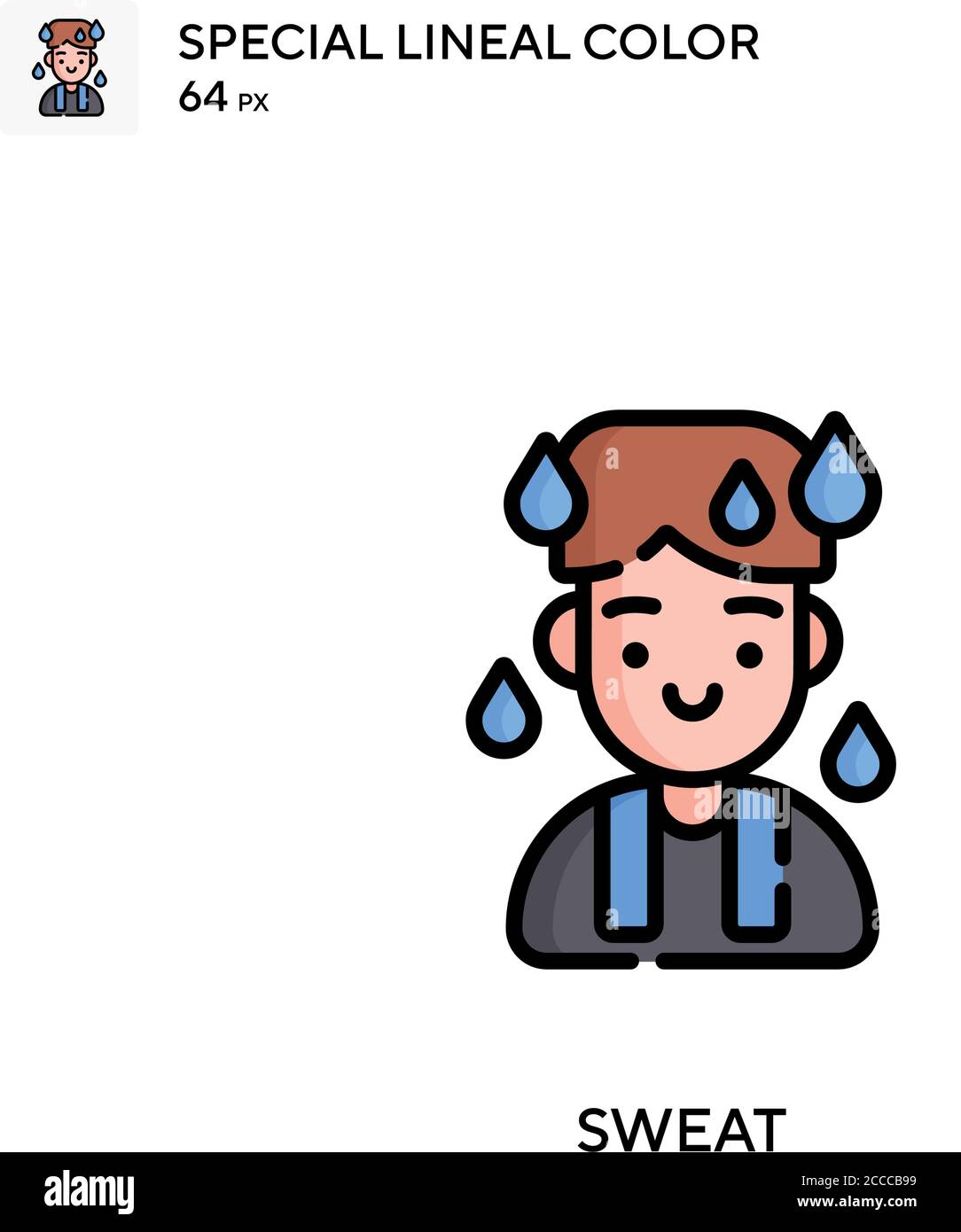 Sweat Special lineal color icon. Illustration symbol design template ...