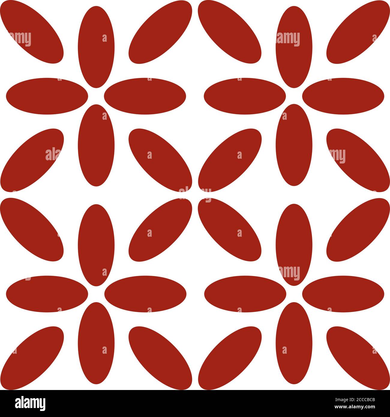 Abstract geometric seamless background ellipses pattern in red hi-res ...