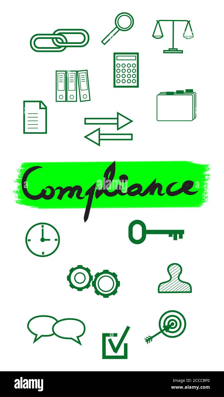 Compliance concept drawn on a white background Stock Photo - Alamy