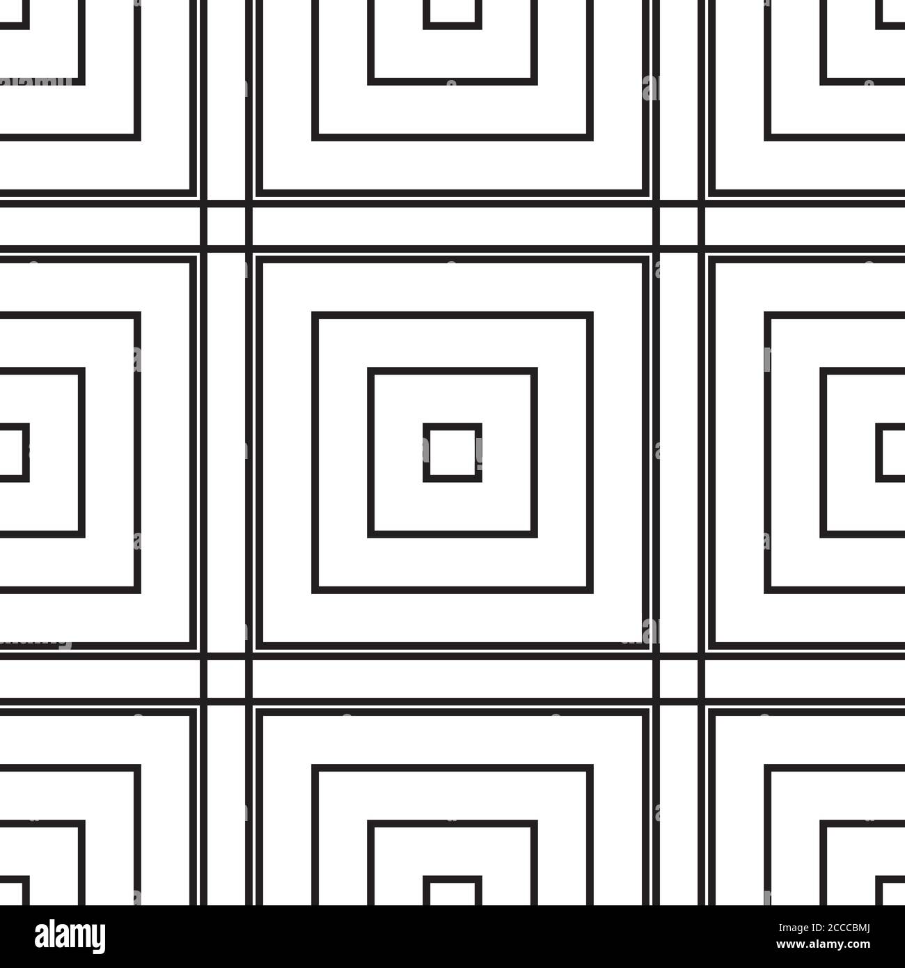Seamless Pattern With Horizontal And Vertical Black Segments Stock