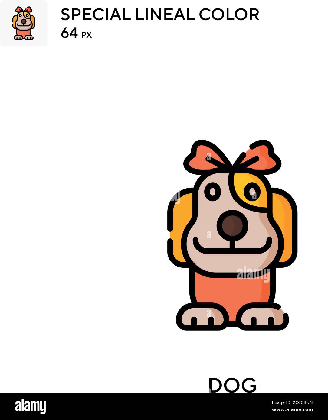 Dog Special lineal color icon. Illustration symbol design template for ...