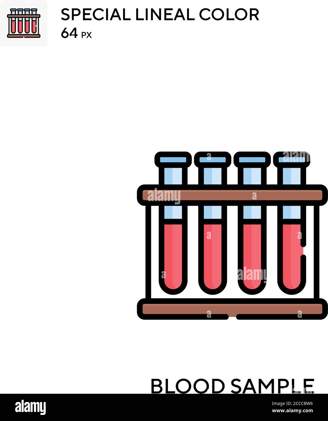 Blood sample Special lineal color icon. Illustration symbol design ...