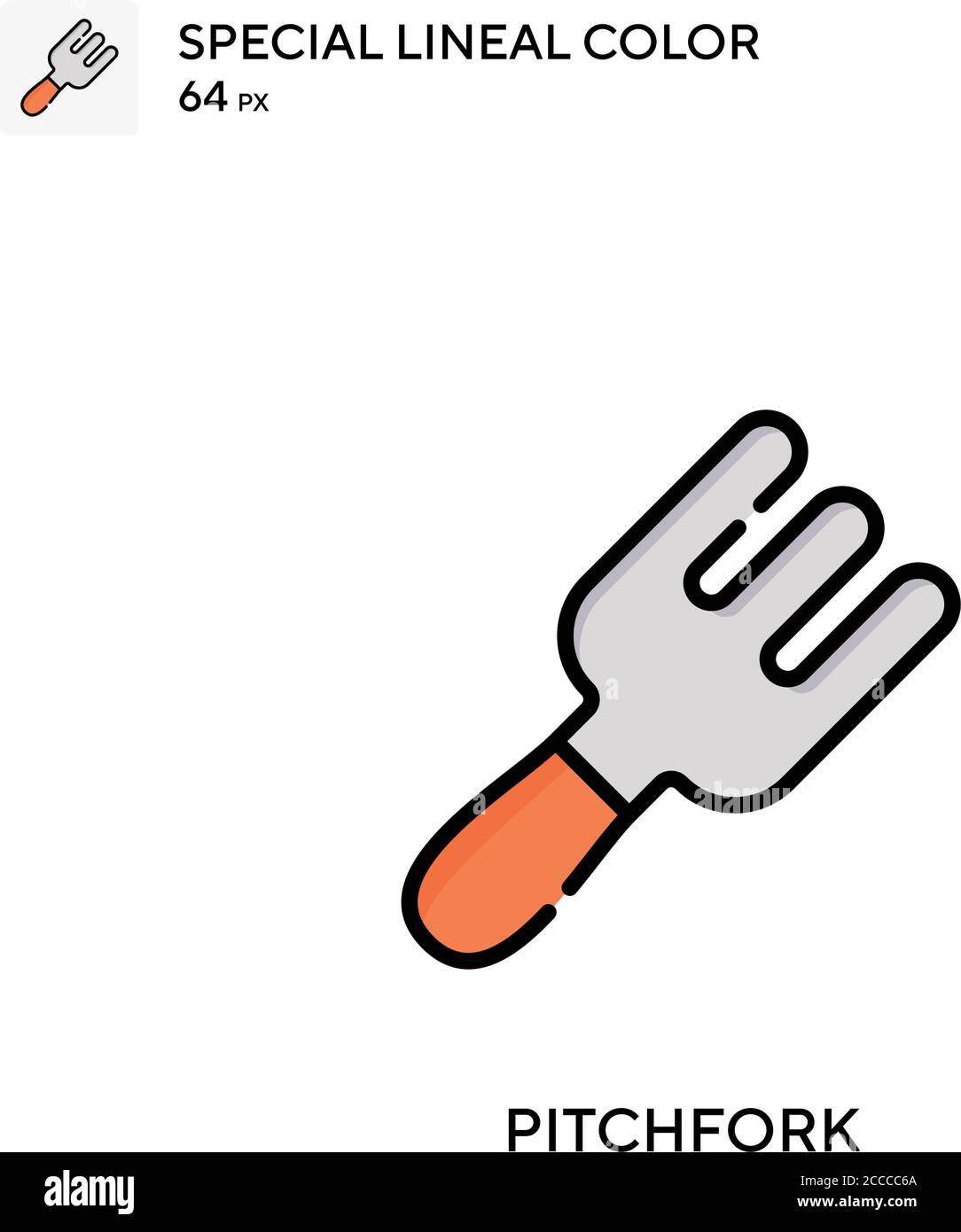 Pitchfork Special lineal color icon. Illustration symbol design ...
