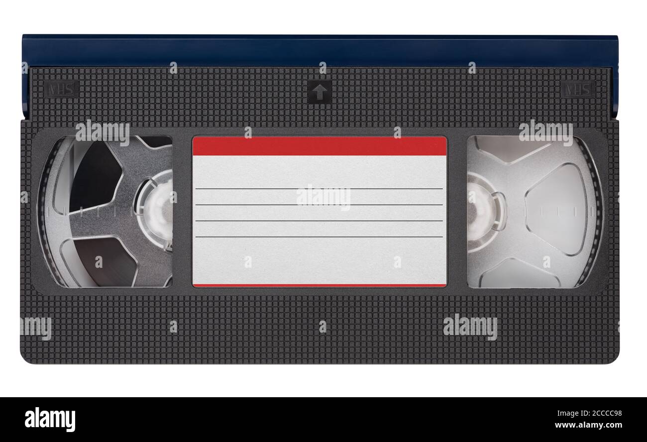VHS video tape cassette isolated on white background with clipping path ...