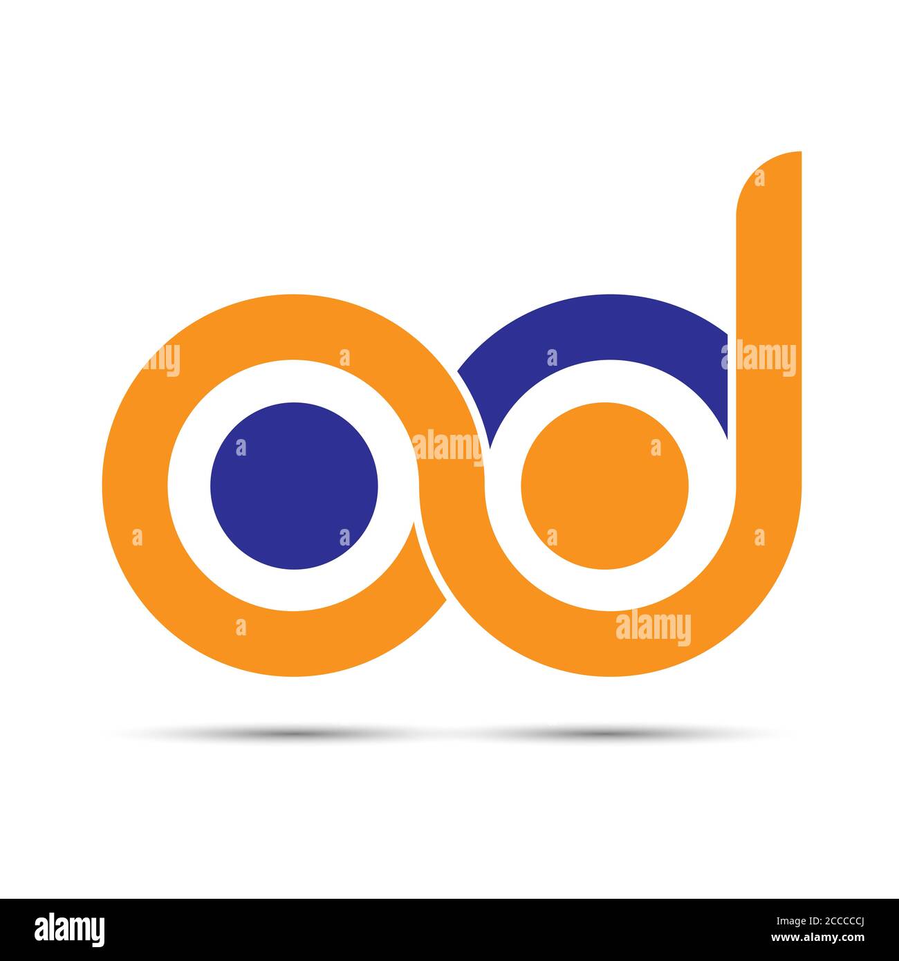 Stylized lowercase letters O and B are linked by a single line for a ...