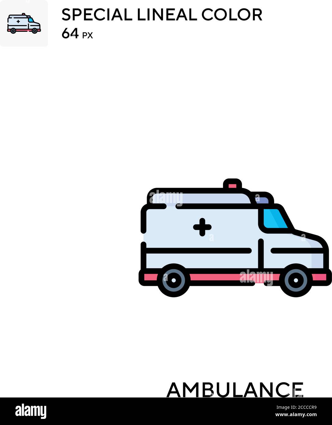 Ambulance Special lineal color icon. Illustration symbol design ...