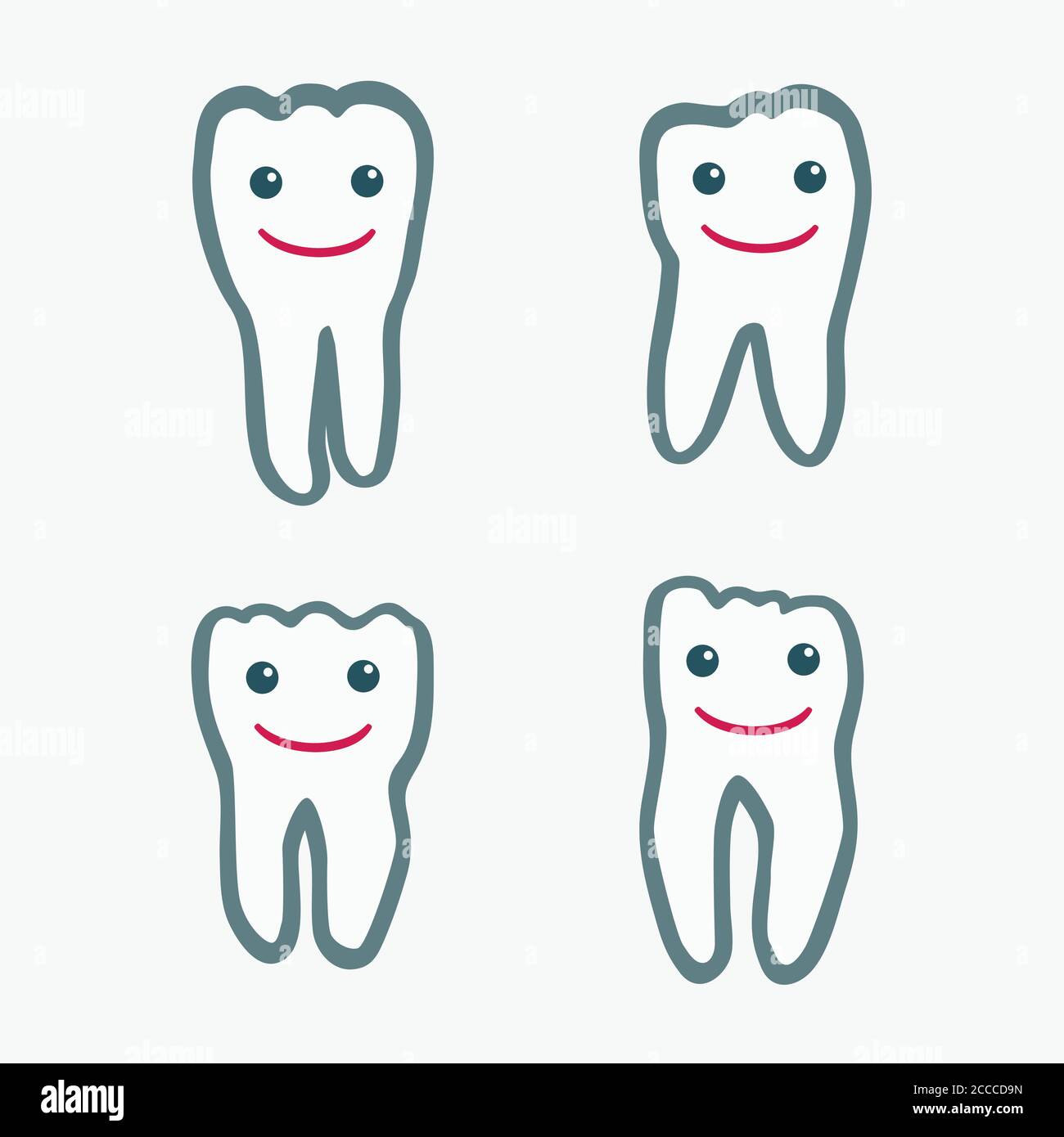 Tooth characters - vector illustration Stock Vector Image & Art - Alamy