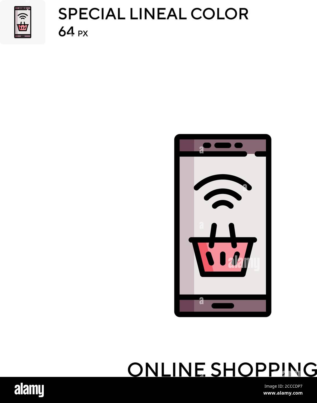 Online shopping Special lineal color icon. Illustration symbol design ...