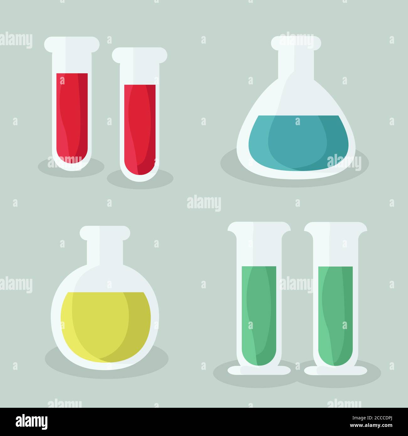 Various laboratory glassware - vector illustration Stock Vector Image ...