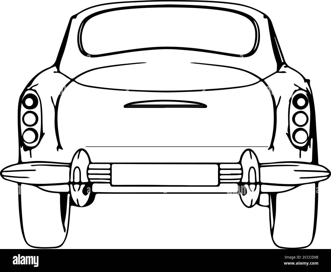 sketch retro car vector Stock Vector Image & Art - Alamy
