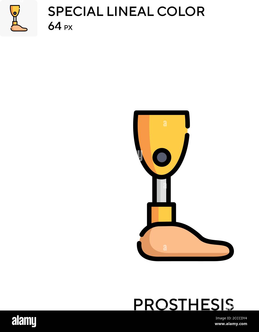 Prosthesis Special lineal color icon. Illustration symbol design template for web mobile UI ...
