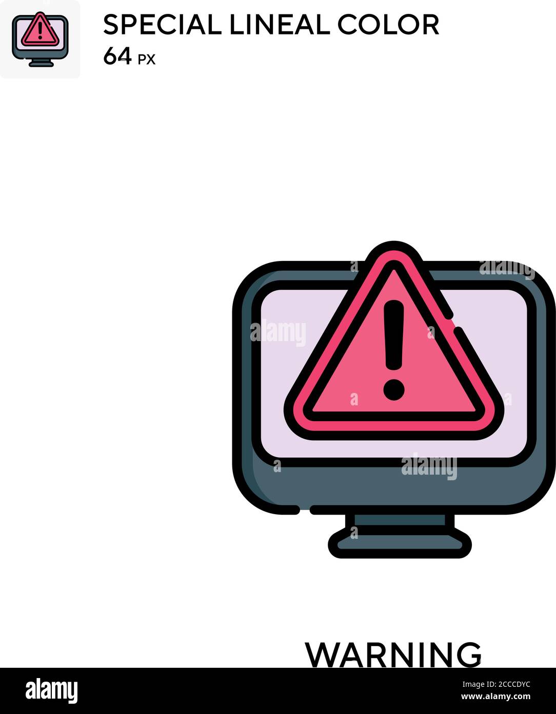 Warning Special lineal color icon. Illustration symbol design template ...